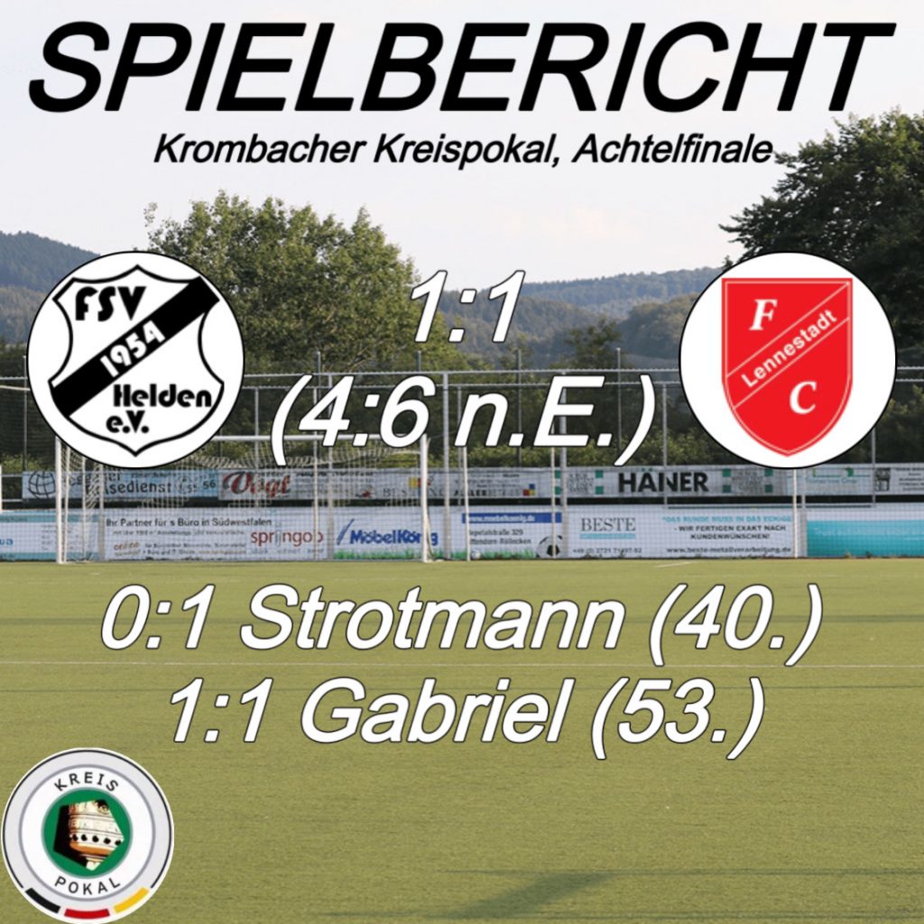 Erste bietet grandiosen Pokalfight - FSV Helden 1954 e.V.