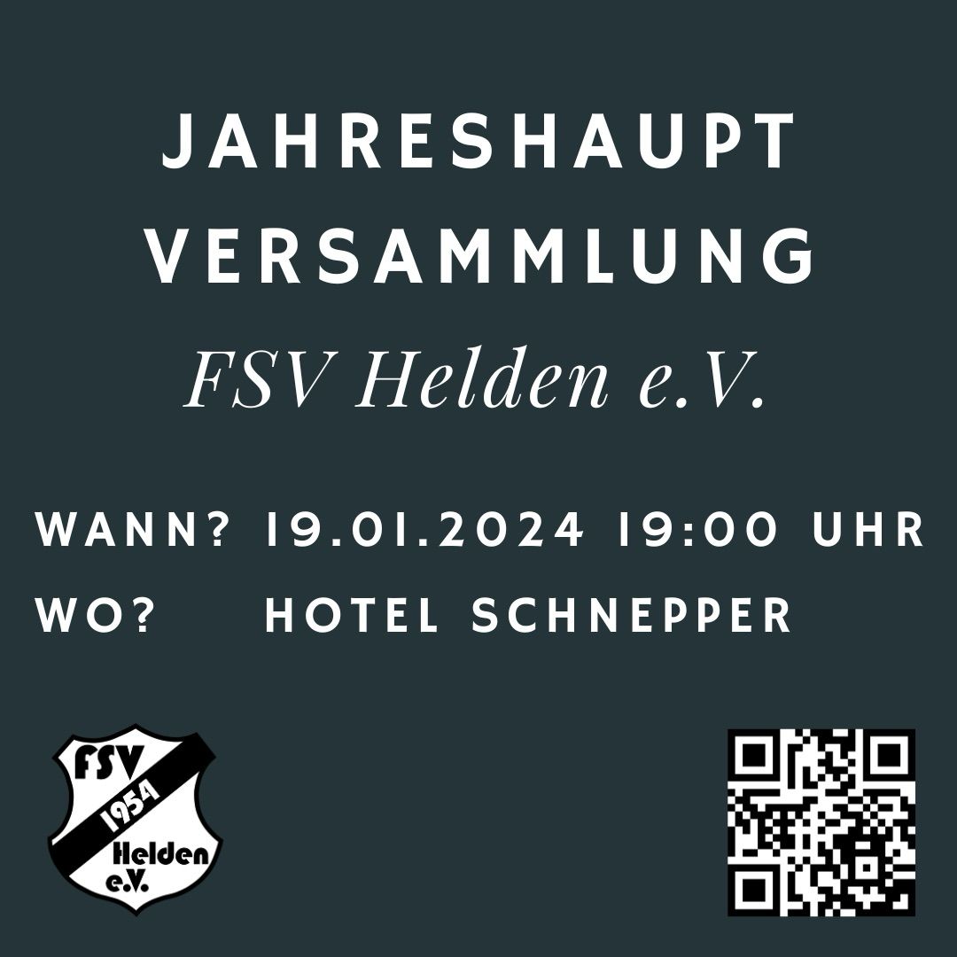Jahreshauptversammlung 2024 - FSV Helden 1954 e.V.